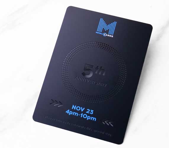Metal invitations - MetalicCards