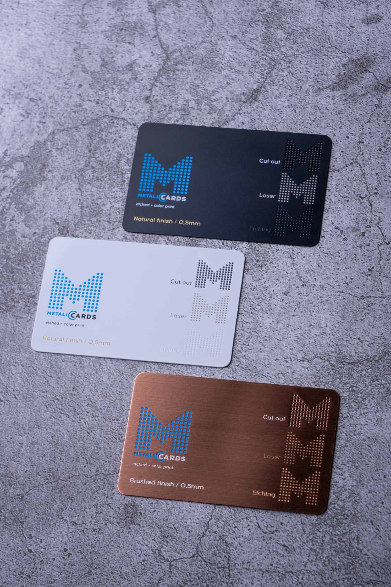 Natural Finish: Stainless Steel vs. Aluminum Business Cards - MetalicCards